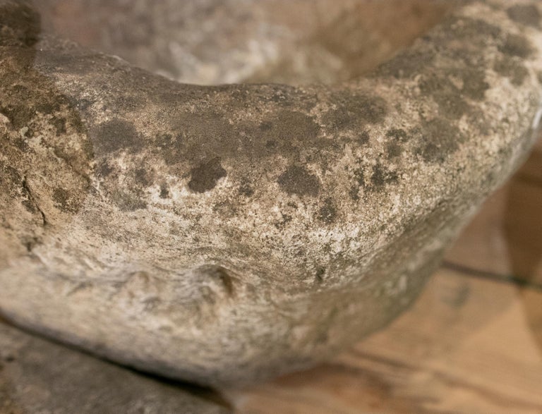 Antique Stone Mortar with Mallet at 1stDibs