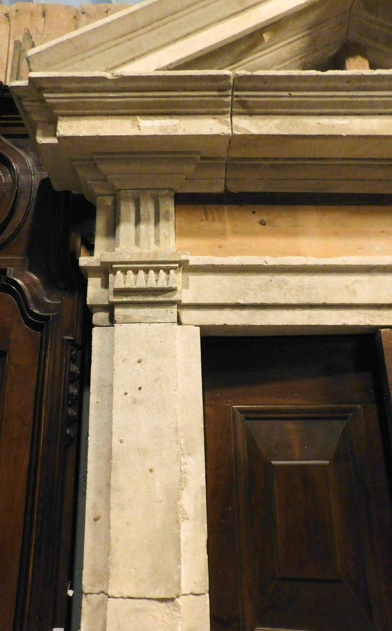 Antique Stone Portal, Original Tympanum and Threshold, 16th Century ...