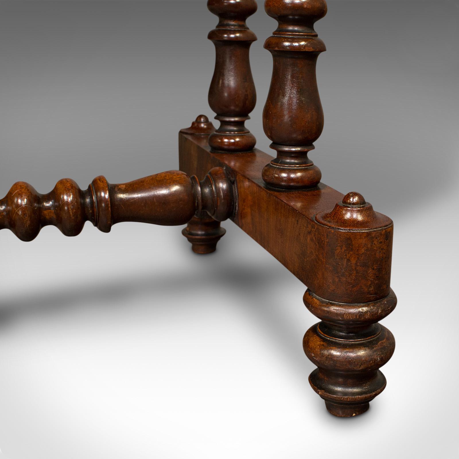 Antique Stretcher Table, English, Side, Bobbin Turned, Gothic ...