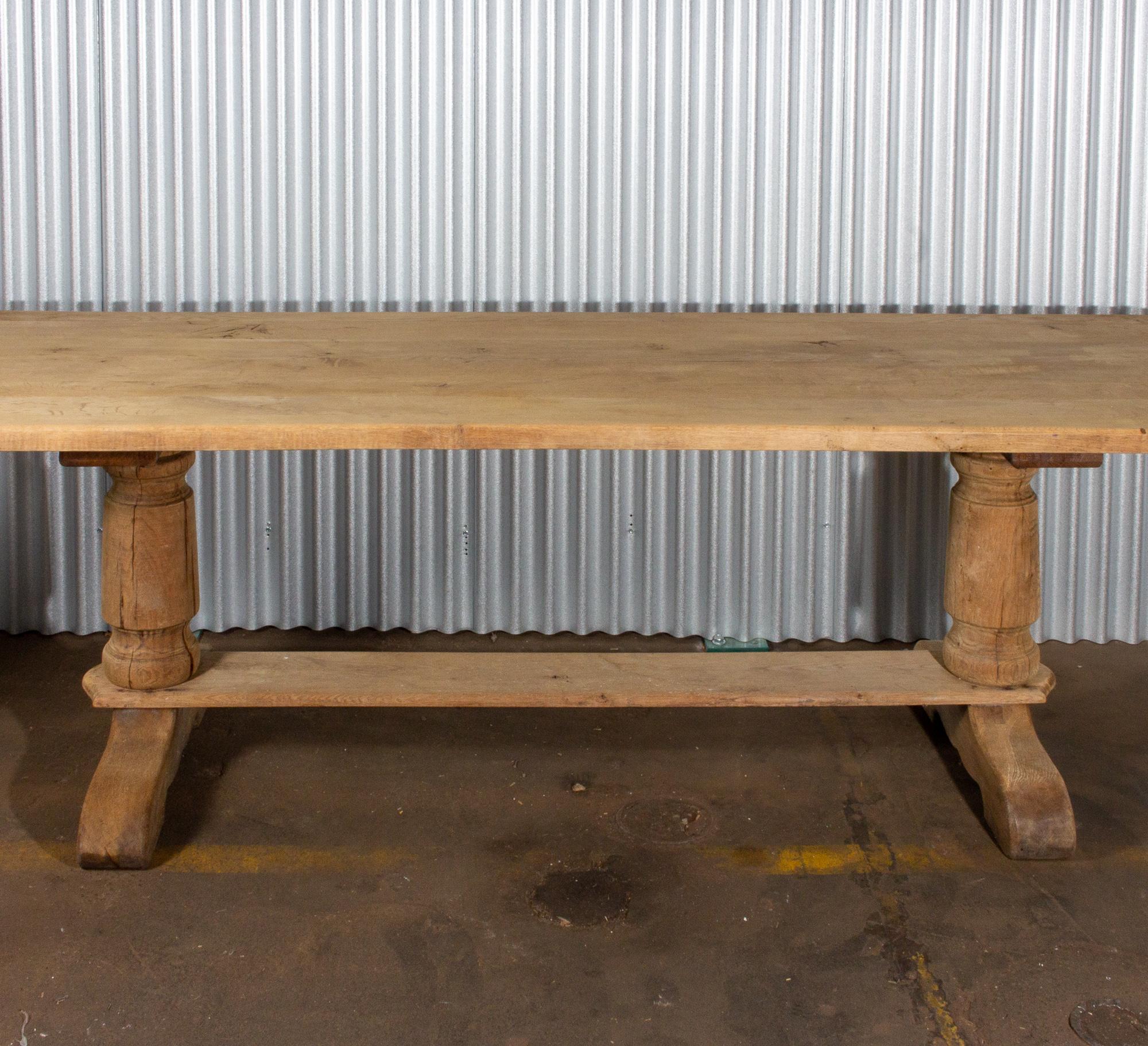 Antique Stripped French Oak Farm Table, circa 1900 at 1stDibs