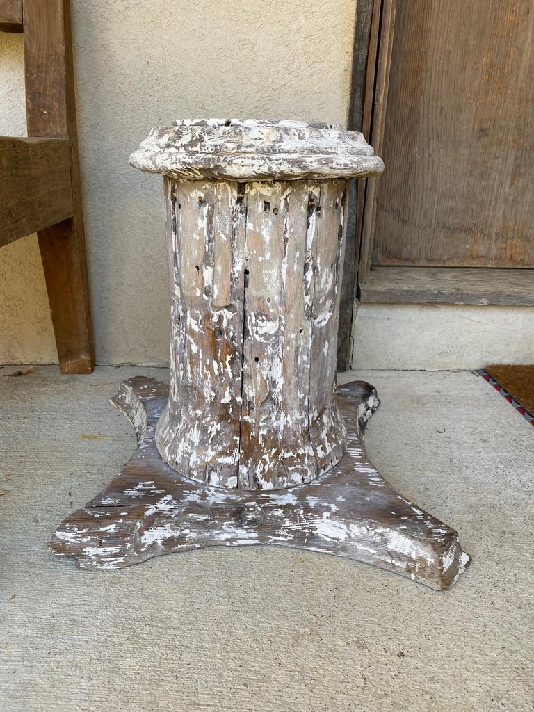 Antique Style Column Wood Pedestal Plinth For Sale at 1stDibs