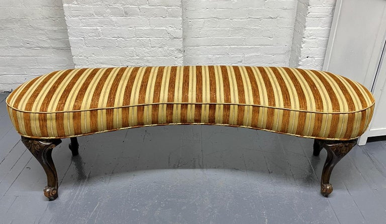 Antique Style Kidney Shaped Walnut Bench For Sale at 1stDibs | kidney ...