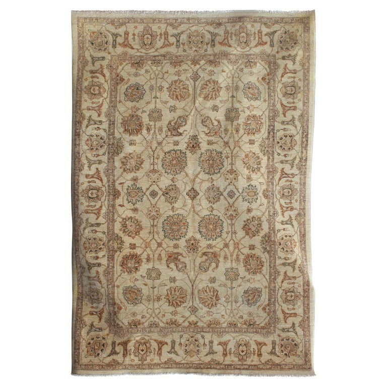 Antique Style Pakistani Oushak Handmade 100% Afghan Wool Rug For Sale ...