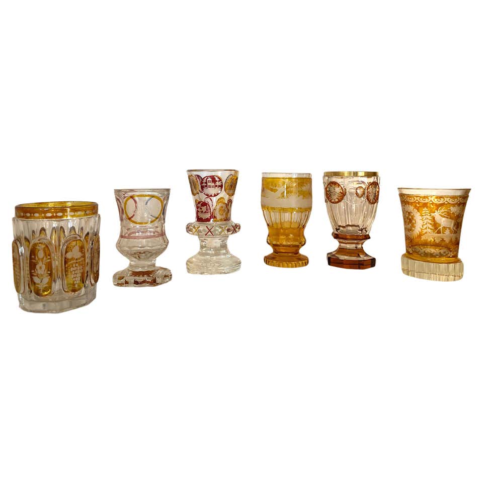 20th Century Amber Yellow Czech Bohemian Glass For Sale At 1stdibs