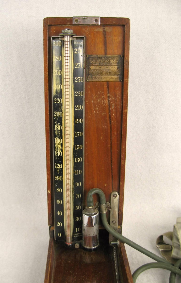 Antique Surgeon Amputation Bone Saw, Wood Cased Blood Pressure Cuff ...