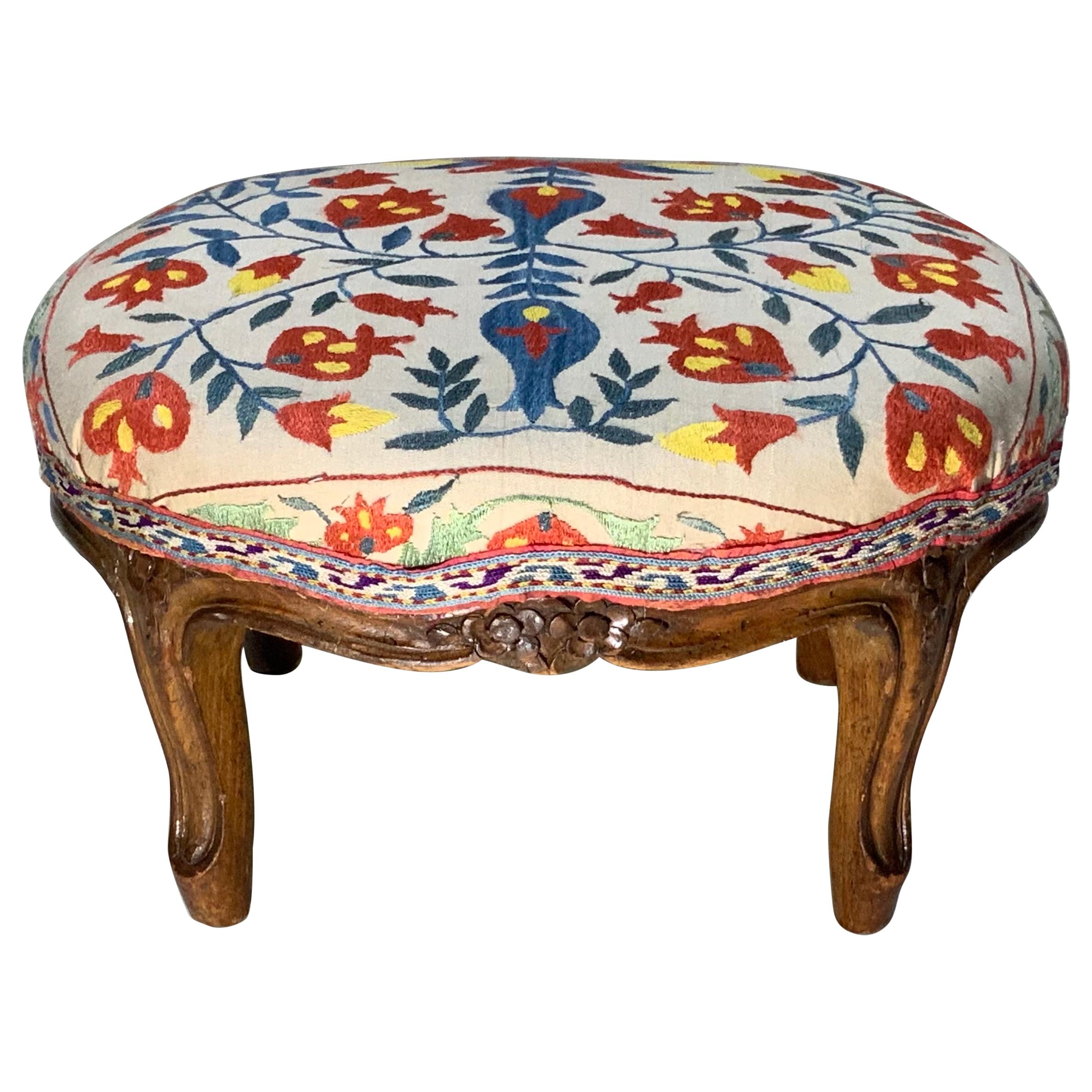 Indian Brass Three Legged Foot Stool For Sale at 1stDibs
