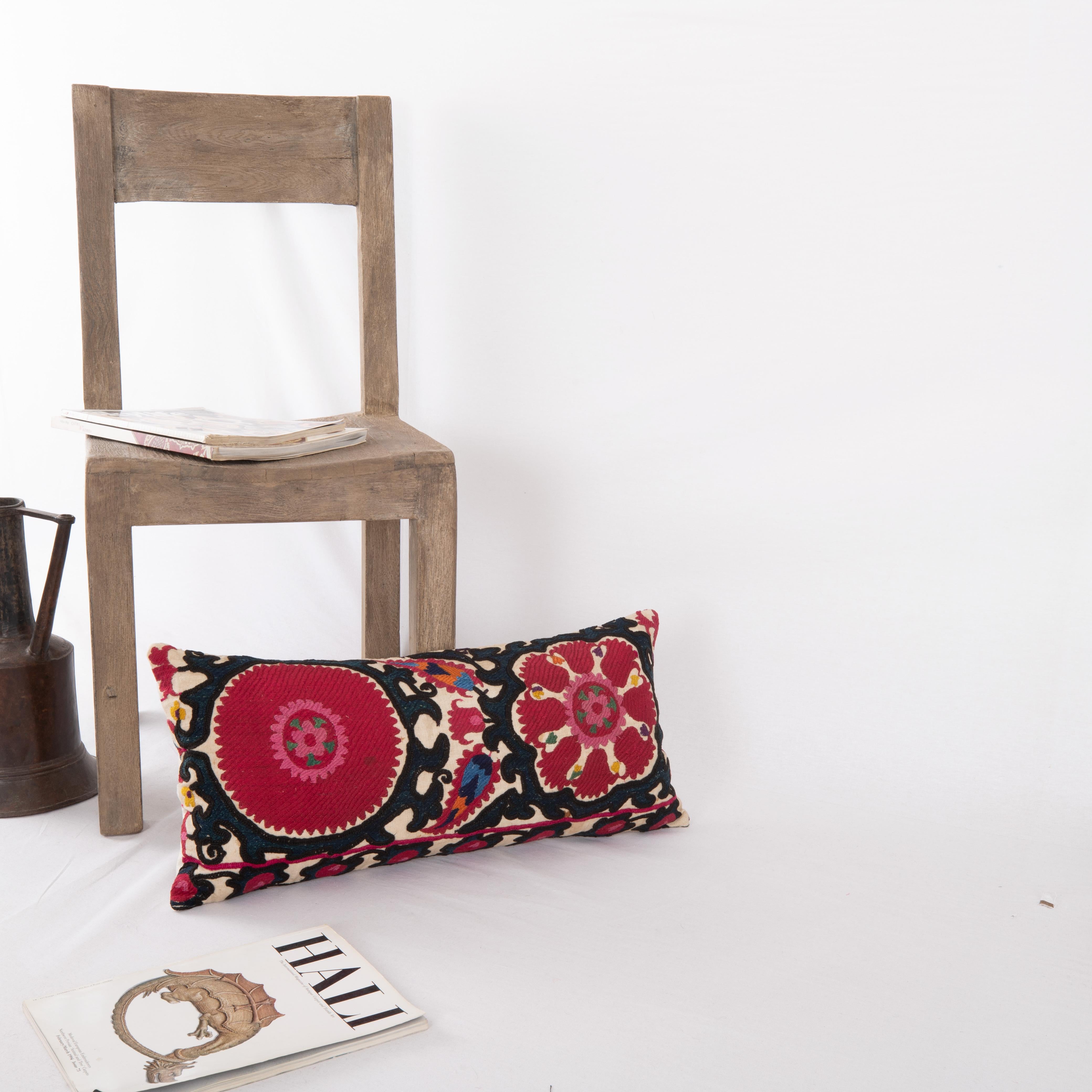 Antique Suzani Pillow Cover, Made from a Late 19th Century Tajik Suzani ...