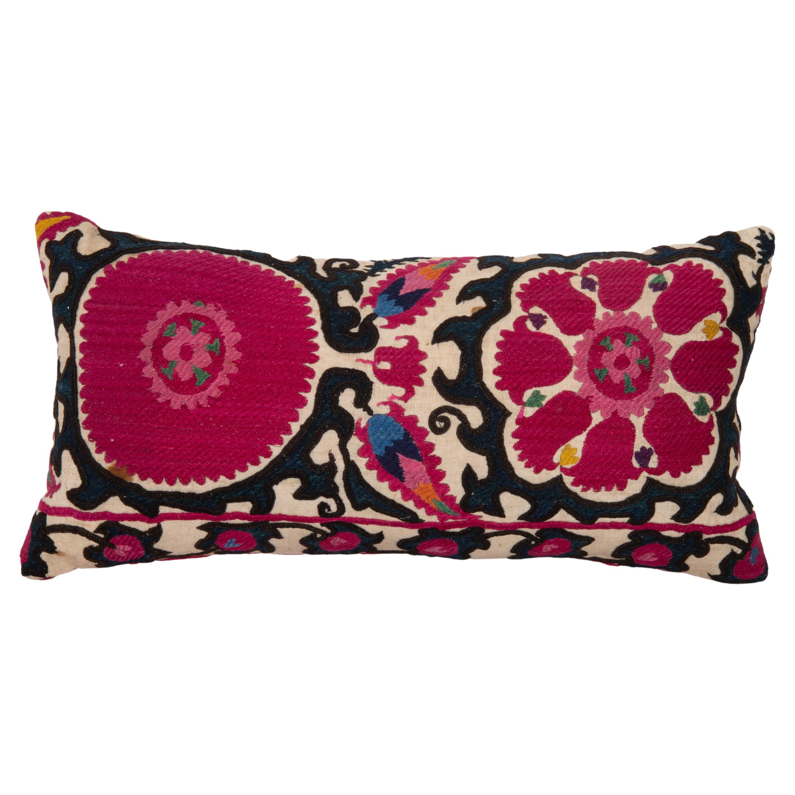 Antique Suzani Pillow Cover, Made from a late 19th C. Tajik Suzani For ...