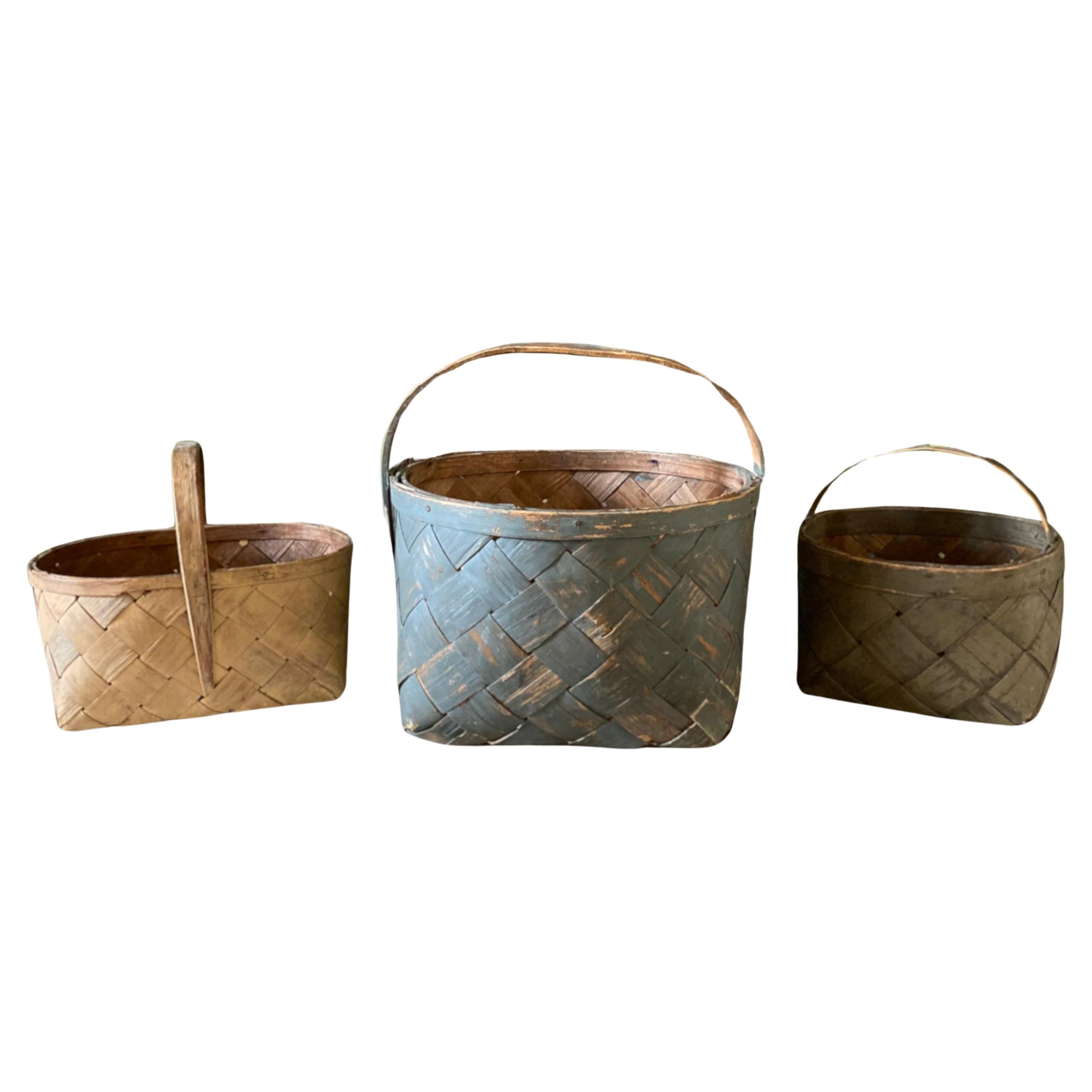 Antique Swedish Baskets For Sale at 1stDibs