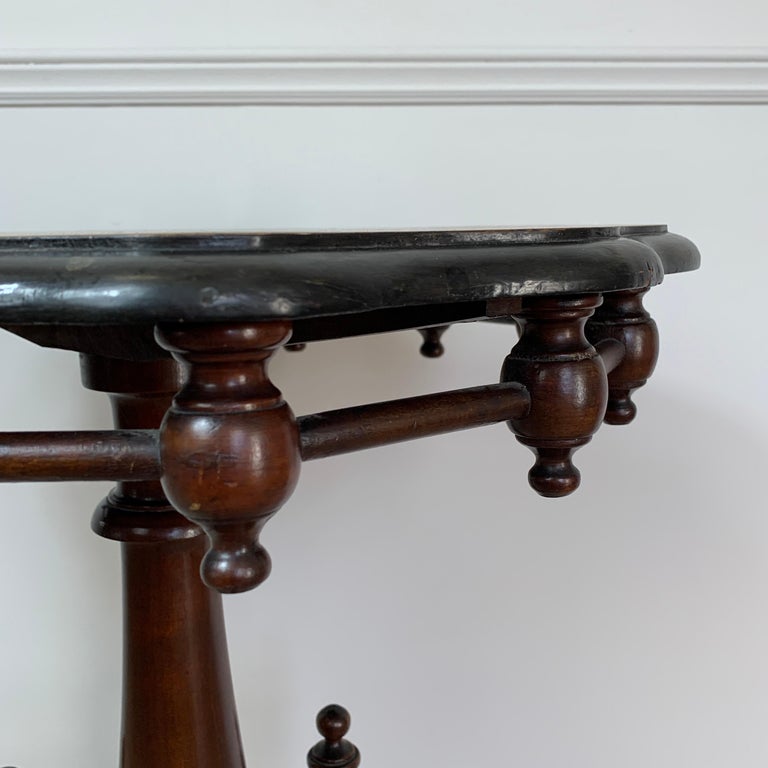 Antique Swedish Gypsy Table with Walnut Veneer For Sale at 1stDibs