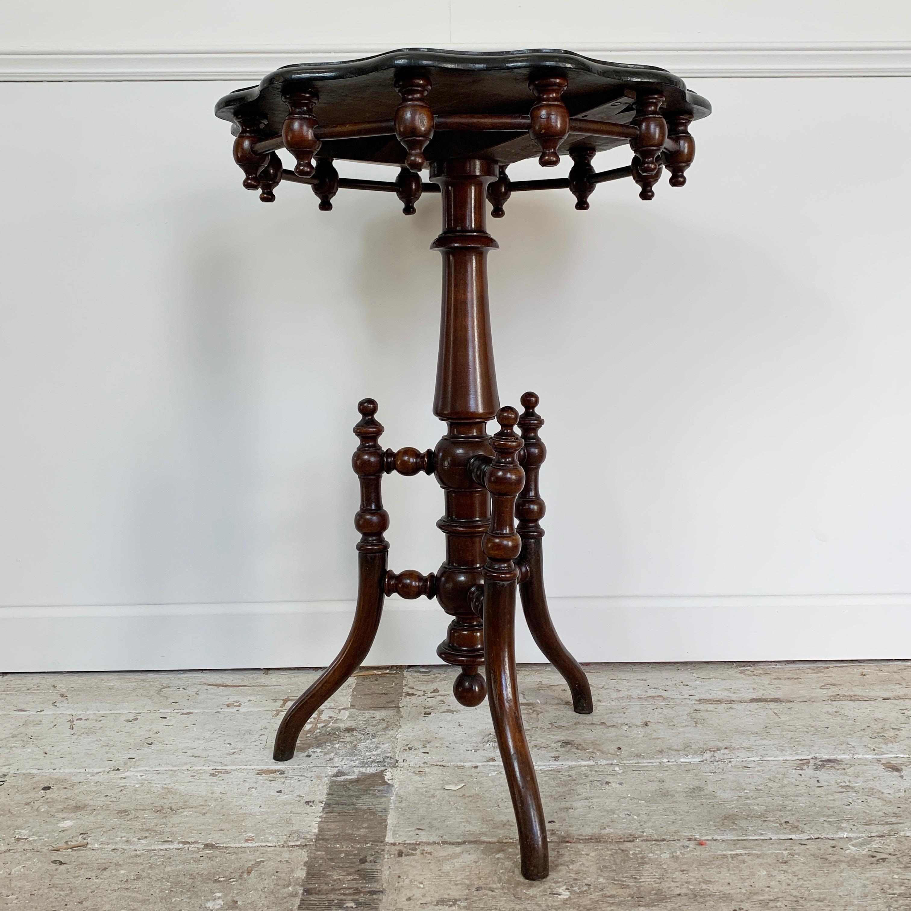 Antique Swedish Gypsy Table with Walnut Veneer For Sale at 1stDibs ...