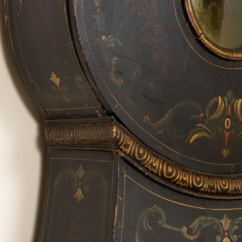 Antique Swedish Mora Clock with Original Black Paint, circa 1800-1840 ...