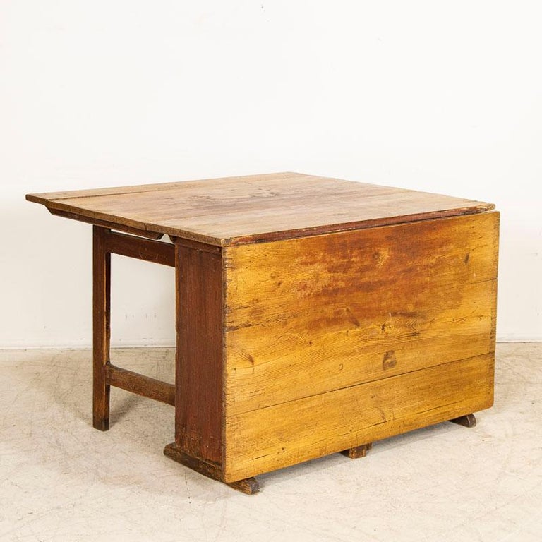 Antique Swedish Pine Gate Leg Drop Leaf Table at 1stDibs