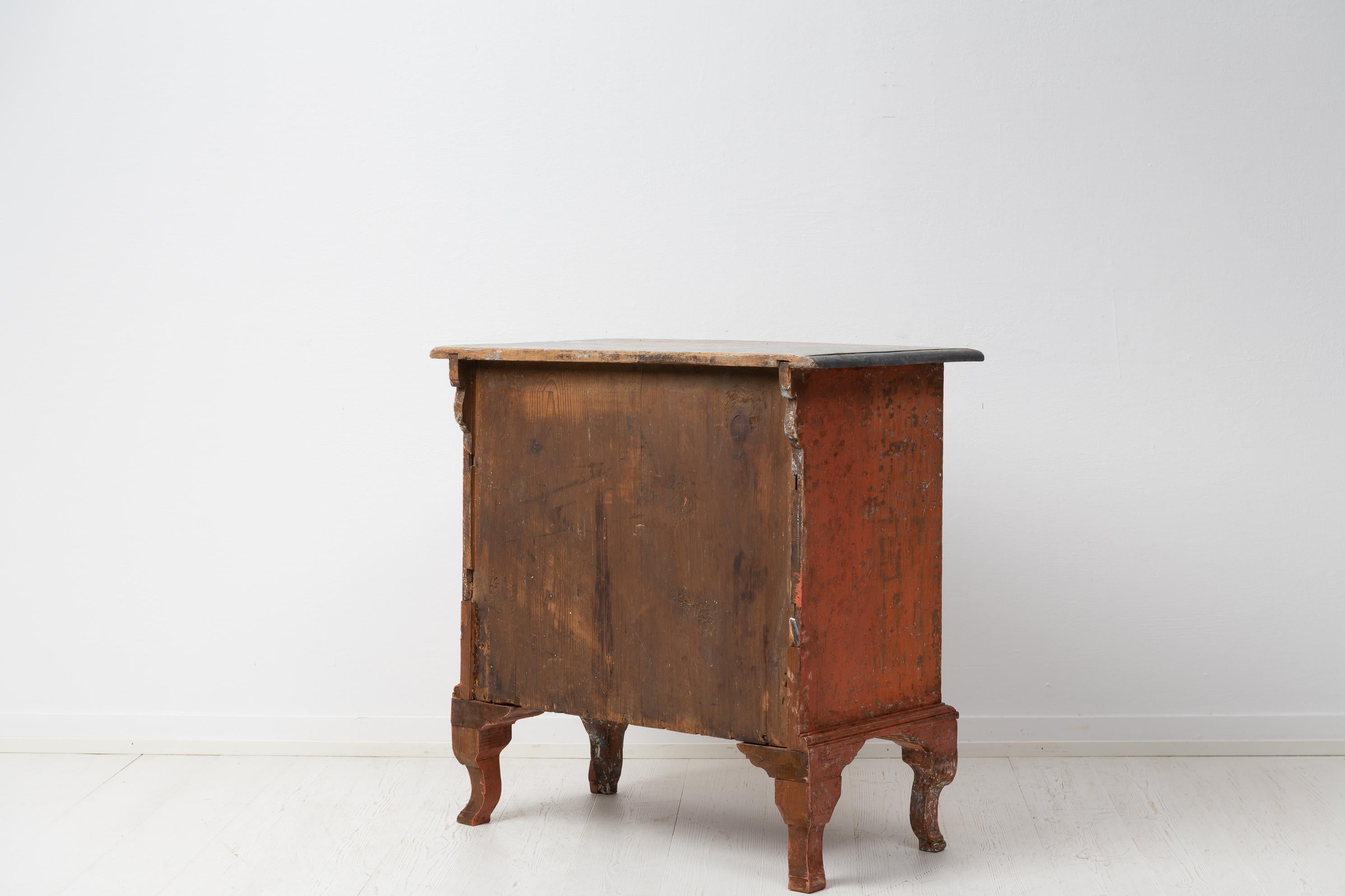 Antique Swedish Small Baroque Pine Bureau For Sale at 1stDibs