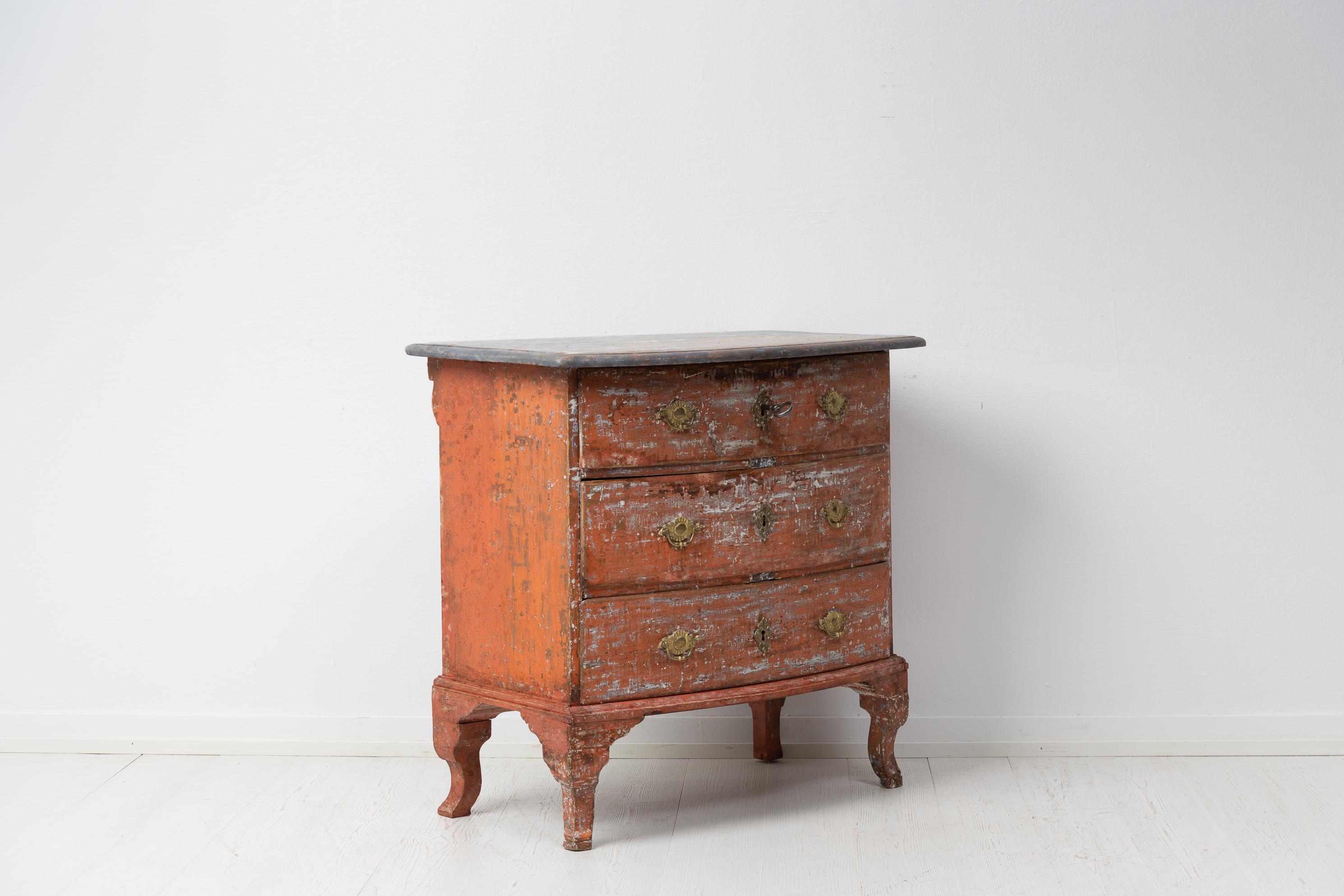 Antique Swedish Small Baroque Pine Bureau For Sale at 1stDibs