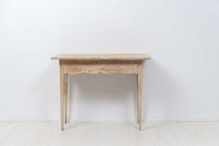 Antique Swedish Small Folk Art Console Table For Sale at 1stDibs