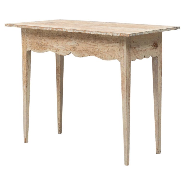 Antique Swedish Small Folk Art Console Table For Sale at 1stDibs
