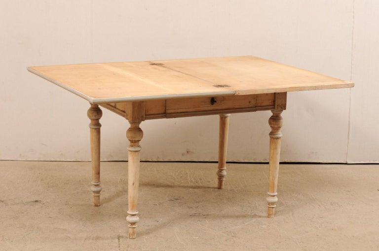 Antique Swedish Table with Expandable Top at 1stDibs