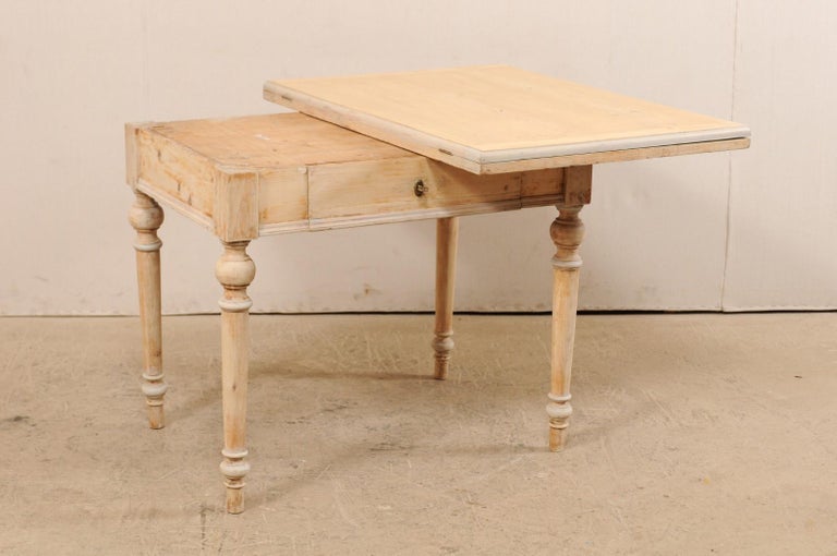 Antique Swedish Table with Expandable Top at 1stDibs