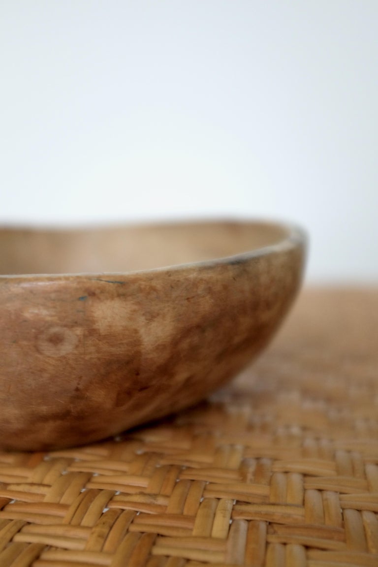 Antique Swedish Wooden Bowl from 1887 For Sale at 1stDibs