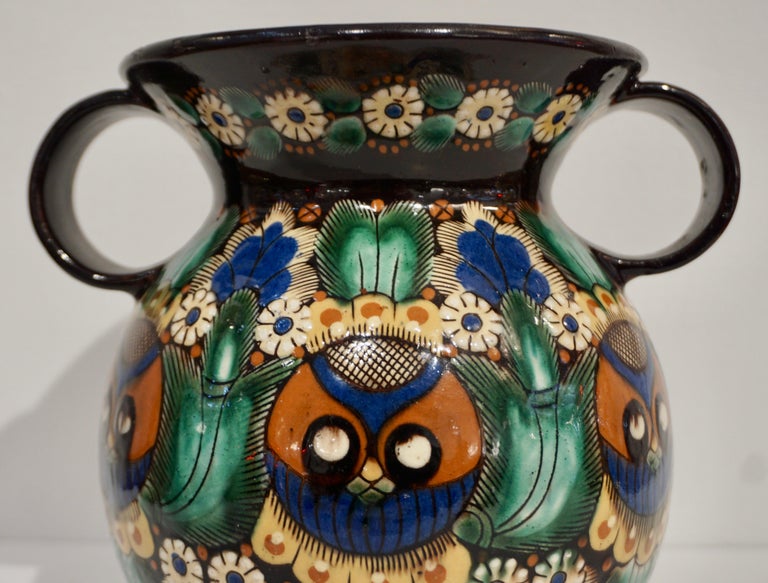 Antique Swiss Arts and Crafts Brown Green Blue Thoune Majolica Two ...