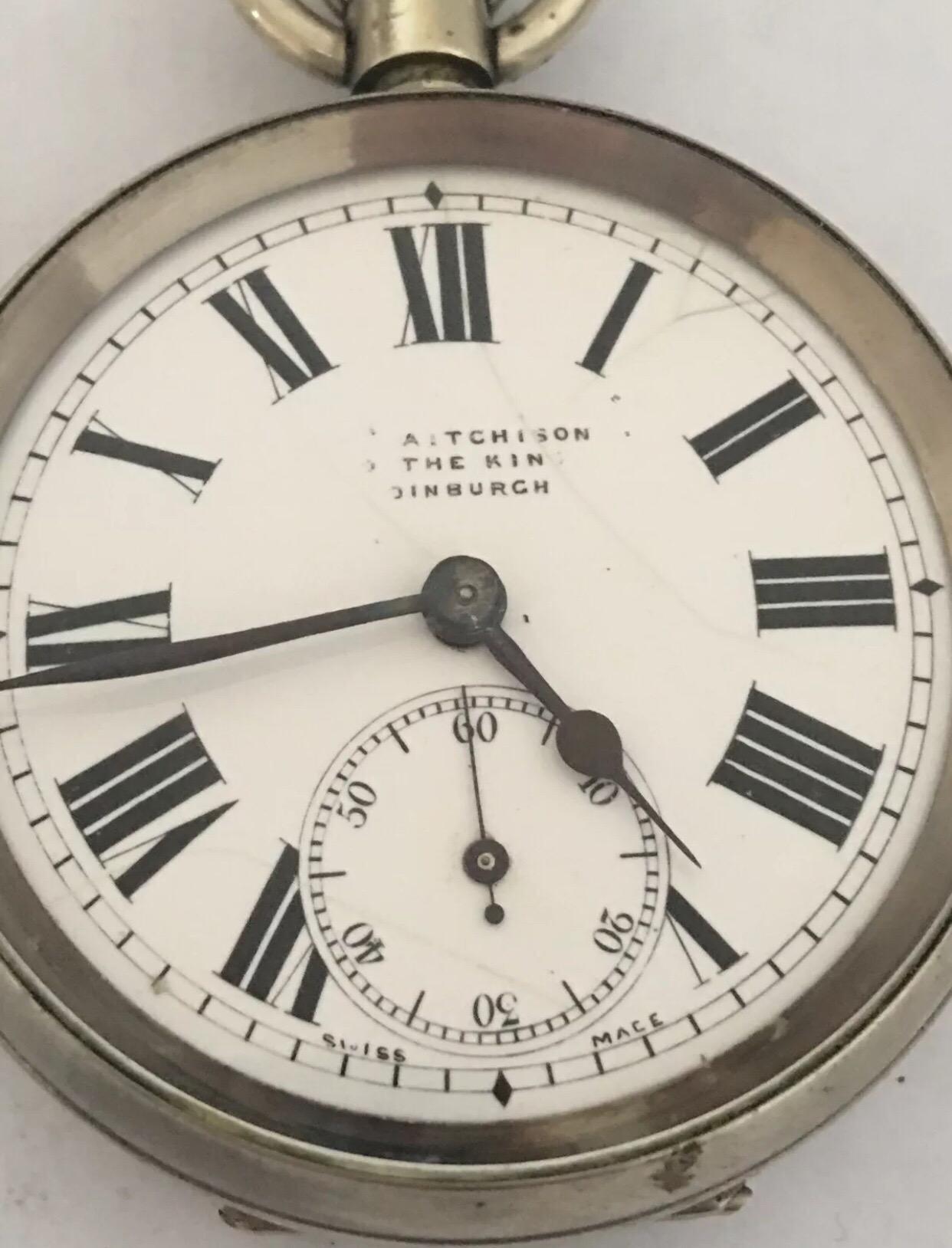 Antique Swiss Made Pocket Watch For Sale at 1stDibs