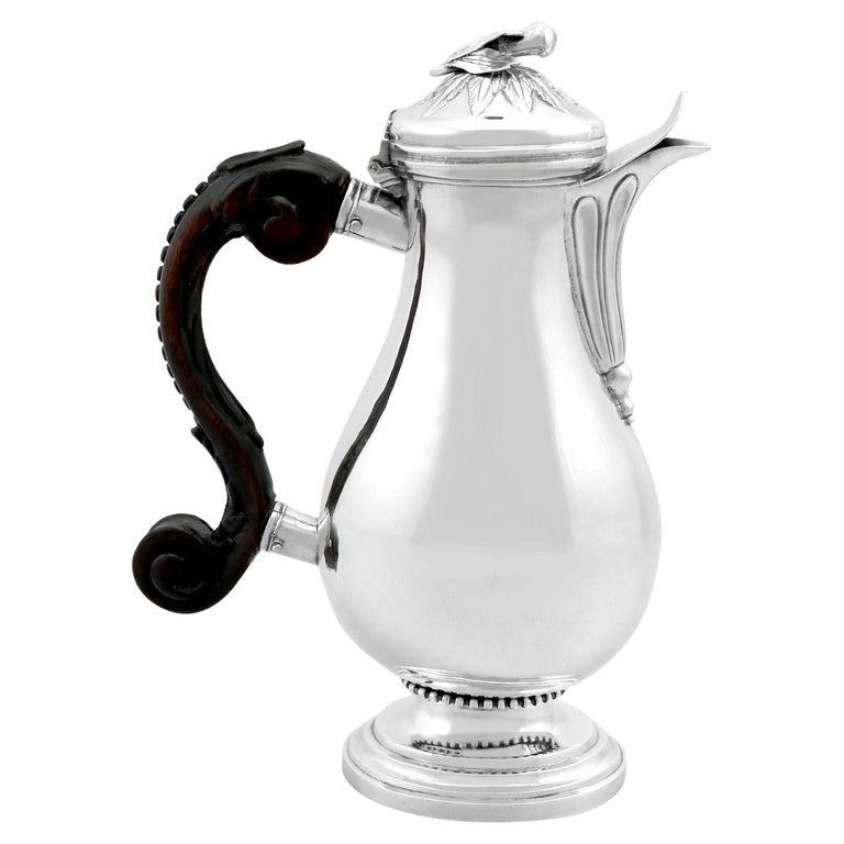 Antique Swiss Silver Coffee Jug For Sale at 1stDibs
