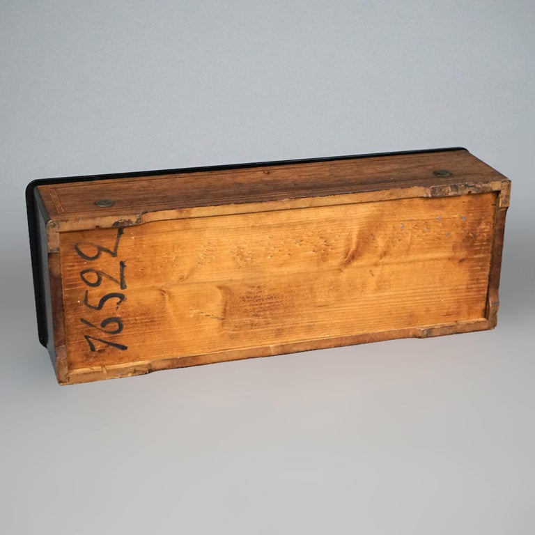 Antique Swiss Twelve-Tune Music Box, Rosewood and Mother of Pearl Inlay ...