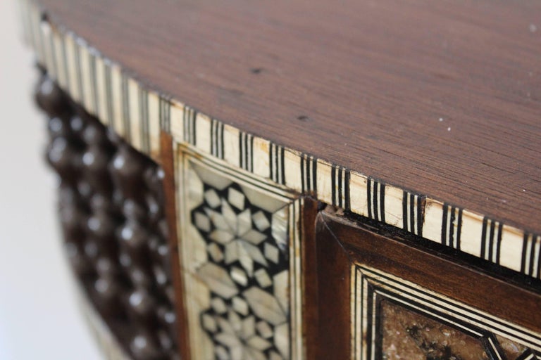 Antique Syrian Hanging Wall Console with Matching Mirror at 1stDibs