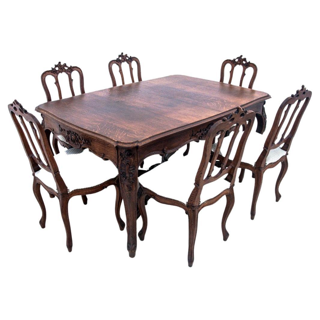 Table + 4 Chairs, Northern Europe, circa 1910 For Sale at 1stDibs