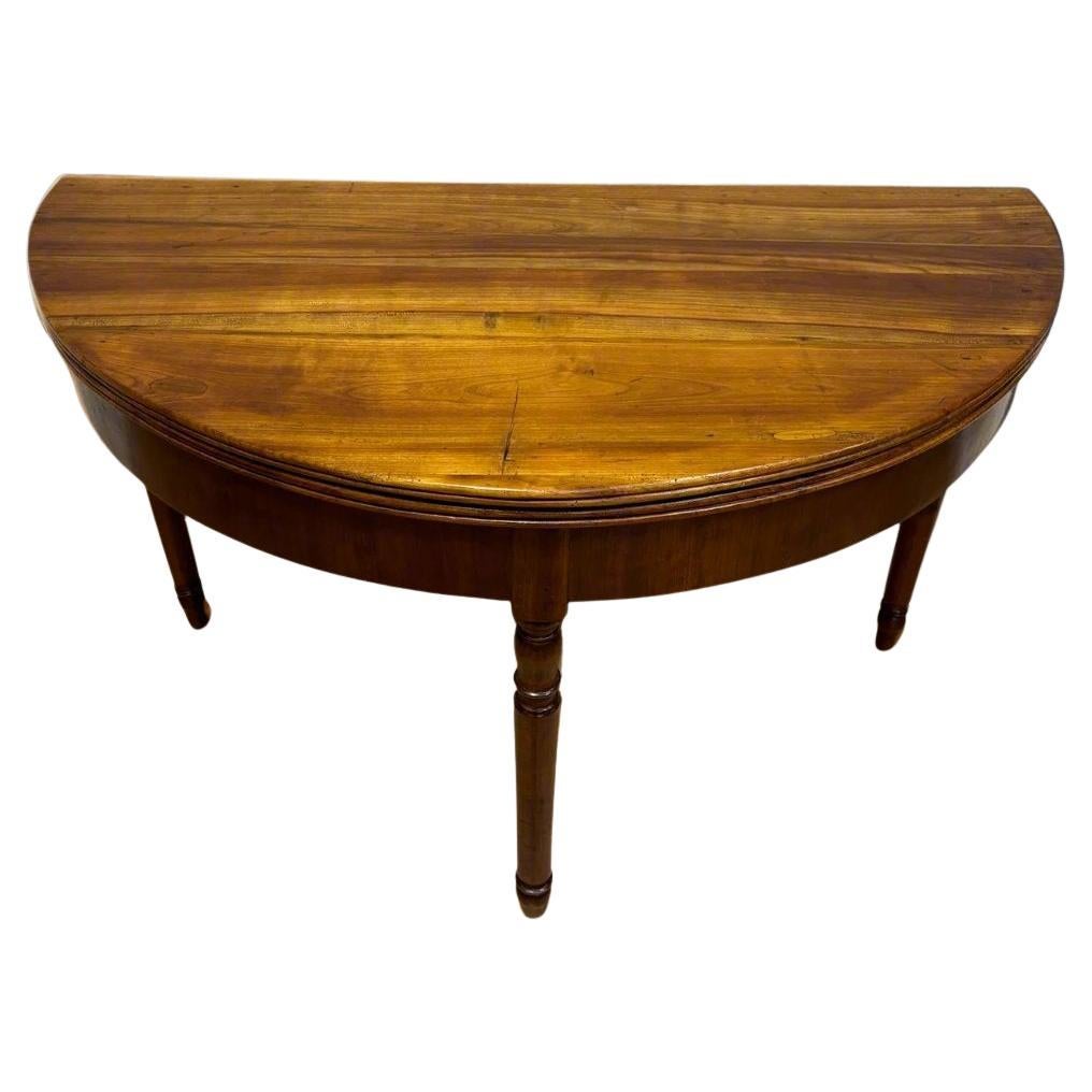 Antique table Demi Lune Cherry wood Louis Philippe around 1830 For Sale ...
