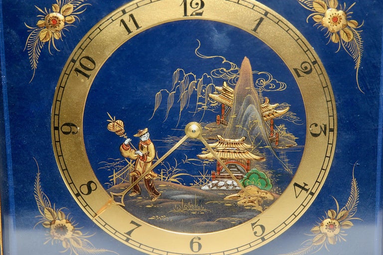 Antique Table Desk Clock, Painted, Chinoiserie, China Art For Sale at ...