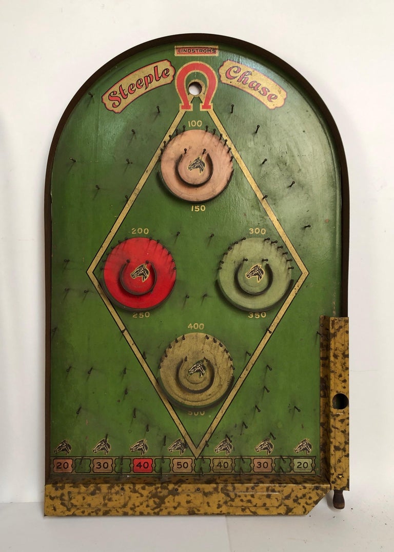 Antique Table Top Pinball Game Board Collection, Set of 6, circa 1920 ...