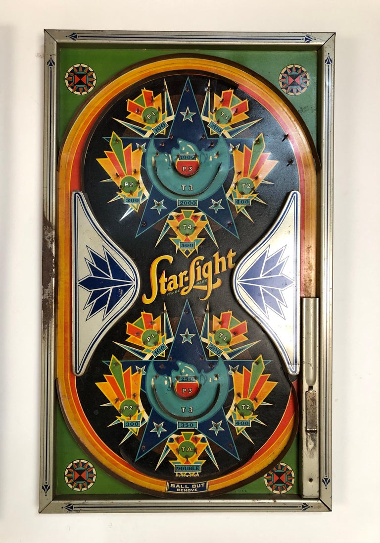 Antique Table Top Pinball Game Board Collection, Set of 6, circa 1920 ...