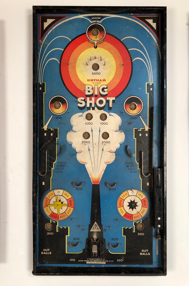 Antique Table Top Pinball Game Board Collection, Set of 6, circa 1920 ...