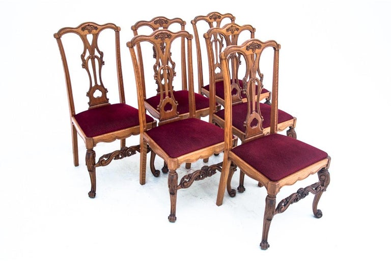 Antique table with chairs, Belgium, 1890s. For Sale at 1stDibs