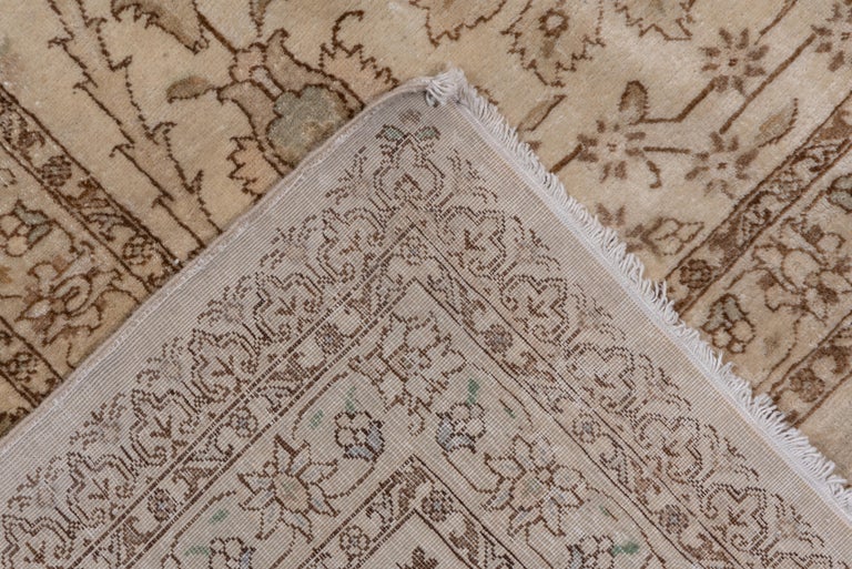 Antique Tabriz Carpet, Ivory Field For Sale at 1stDibs