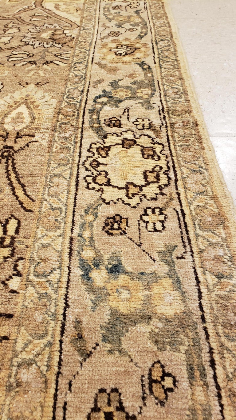Antique Tabriz Fine Carpet, Handmade Persian Rug in Neutral, Taupe ...
