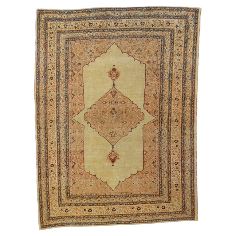 Antique Tabriz Haji Jalili Rug For Sale at 1stDibs