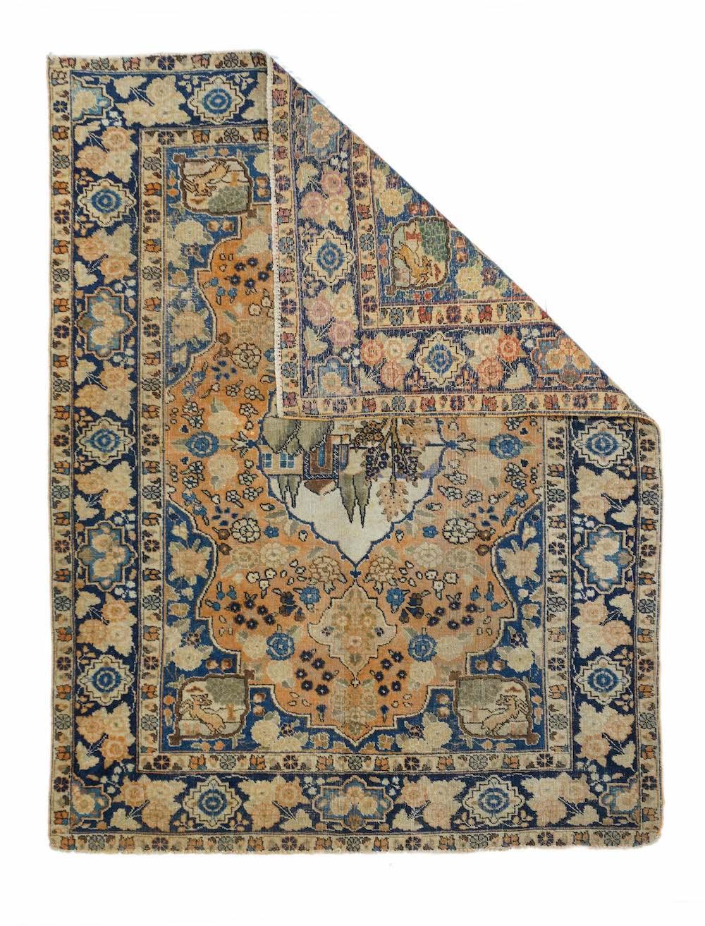 Antique Tabriz Rug 4'6'' x 6'3'' For Sale at 1stDibs
