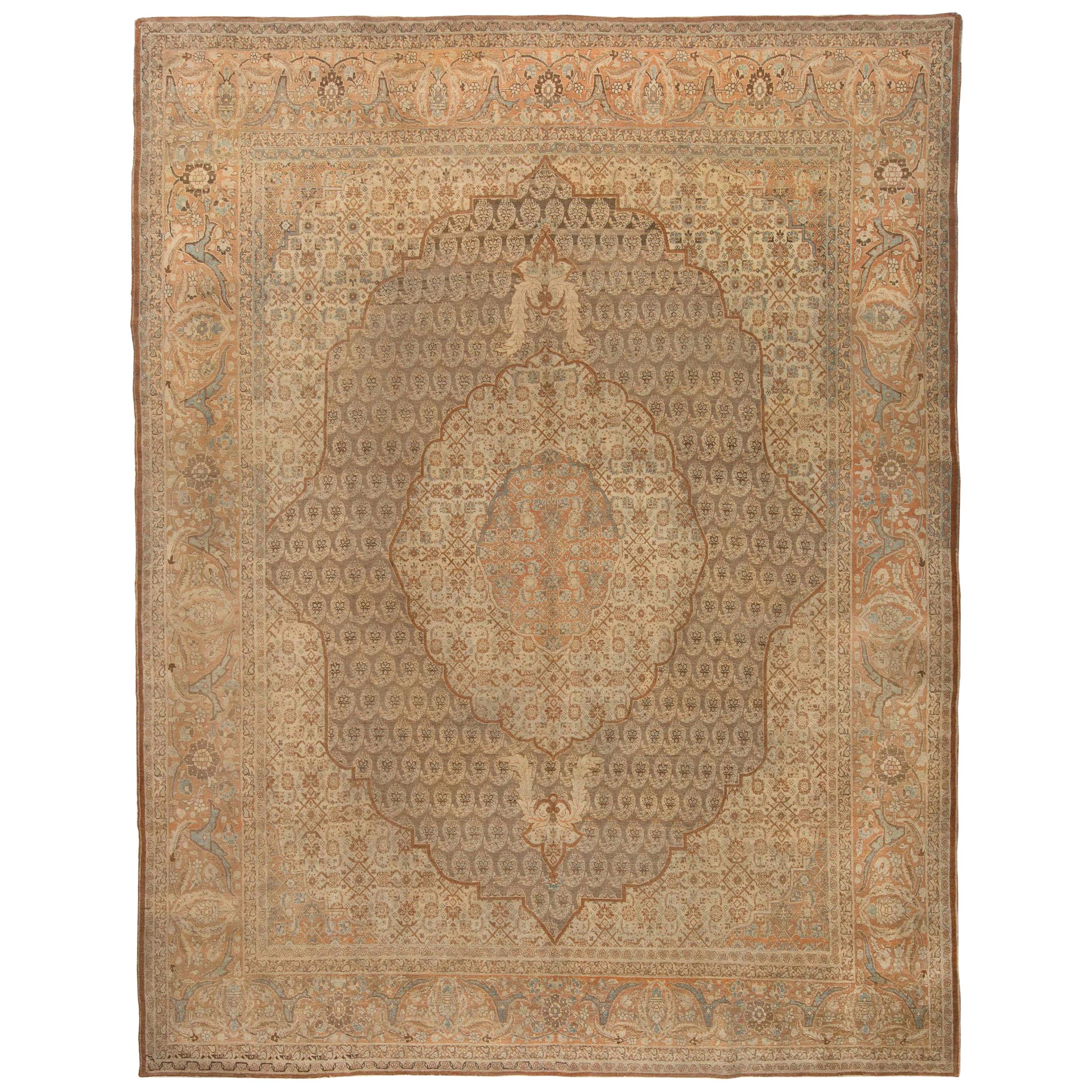 Simply Beautiful Antique Tabriz Rug For Sale at 1stDibs