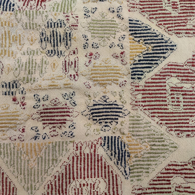 Antique Tajik Silk Embroidered Ruband Bridal Veil For Sale at 1stDibs