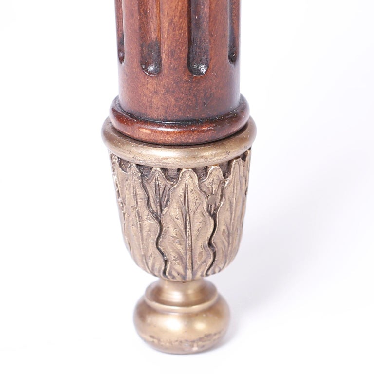 Antique Tall British Colonial Console Table with Mirrored Skirt For ...