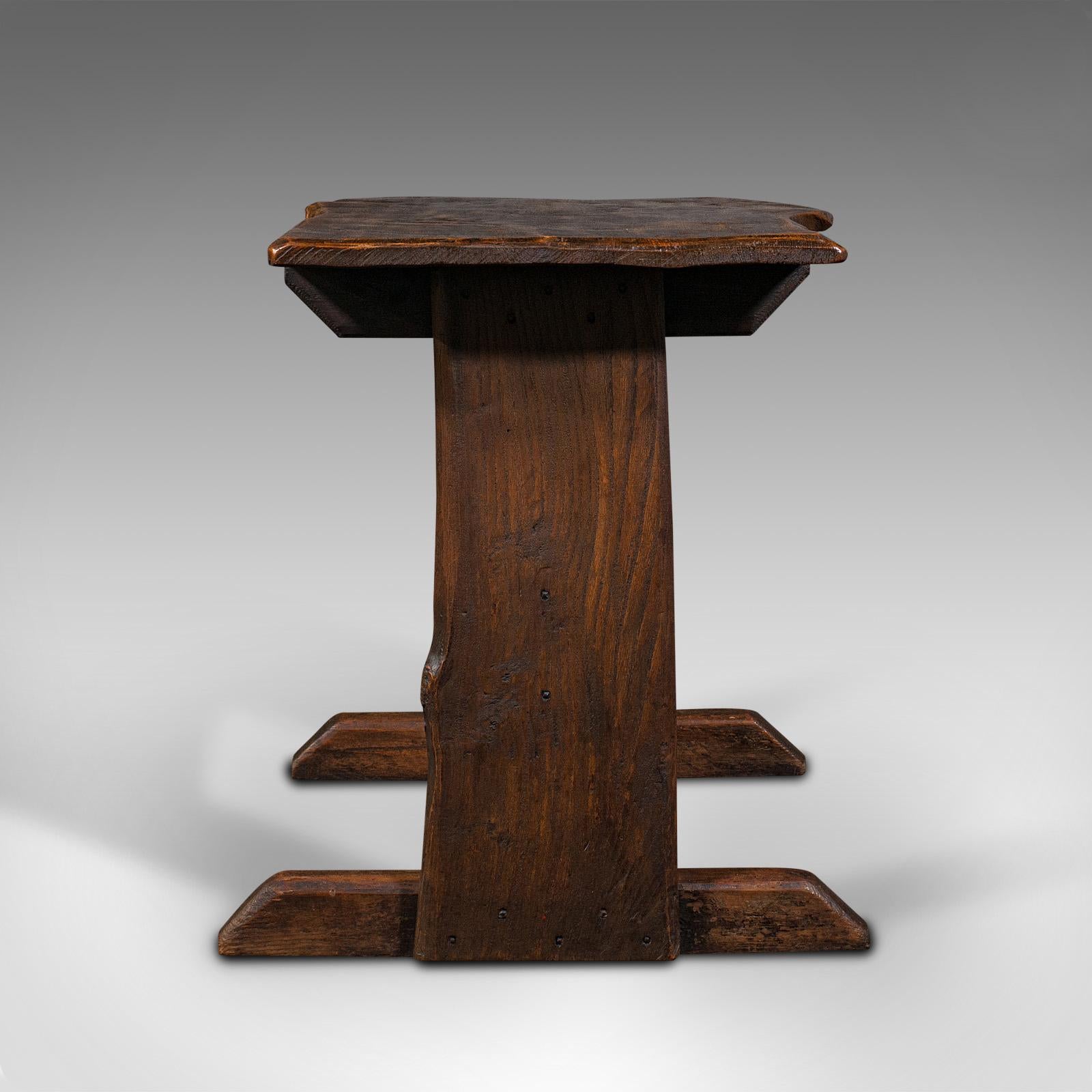 Antique Tavern Table, English, Oak, Occasional, Side, Live Waney Edge ...