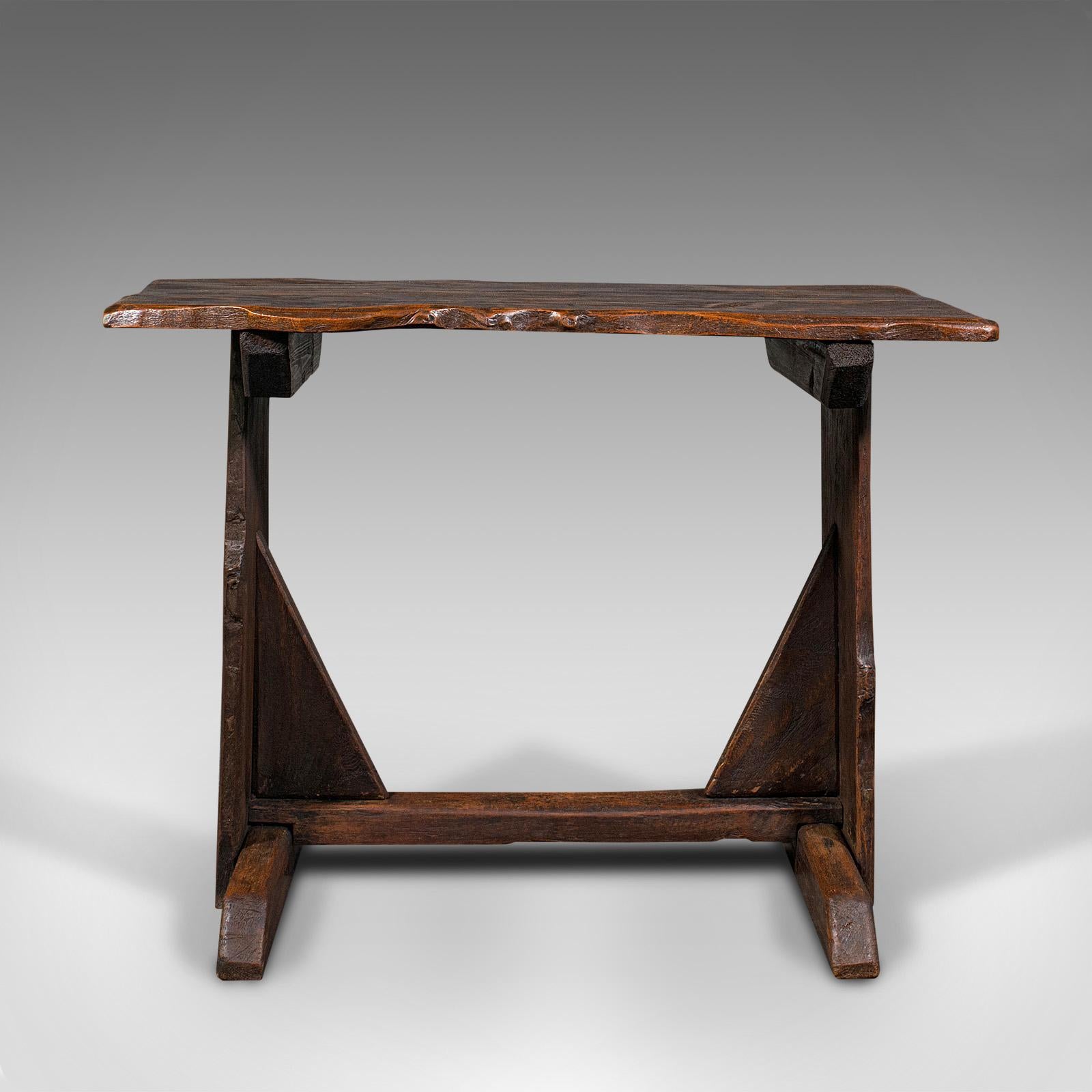 Antique Tavern Table, English, Oak, Occasional, Side, Live Waney Edge ...