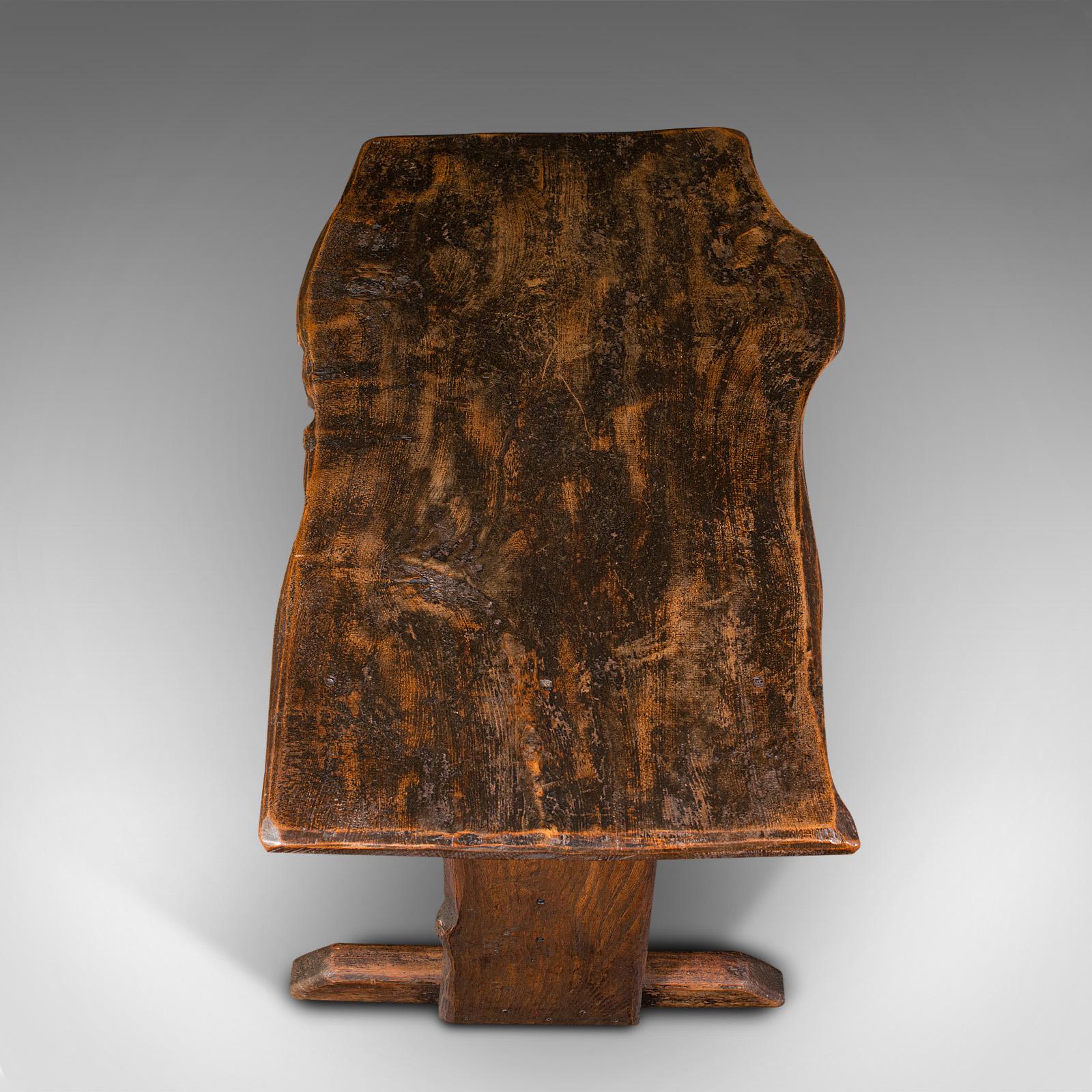 Antique Tavern Table, English, Oak, Occasional, Side, Live Waney Edge ...