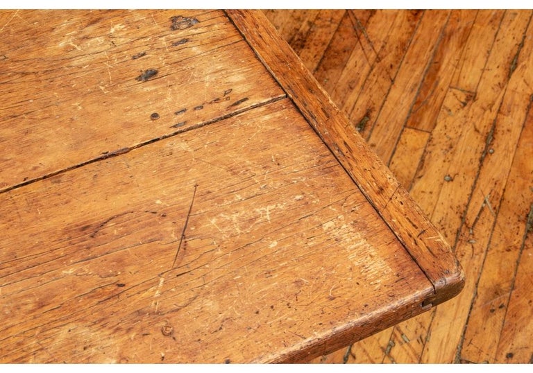 Antique Tavern/ Work Table With Breadboard Top For Sale at 1stDibs