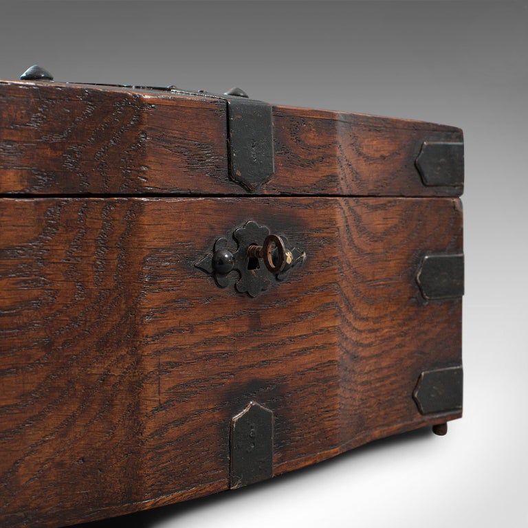 Antique Tea Box, English, Oak, Iron, Connoisseur Caddy, Case, Georgian ...