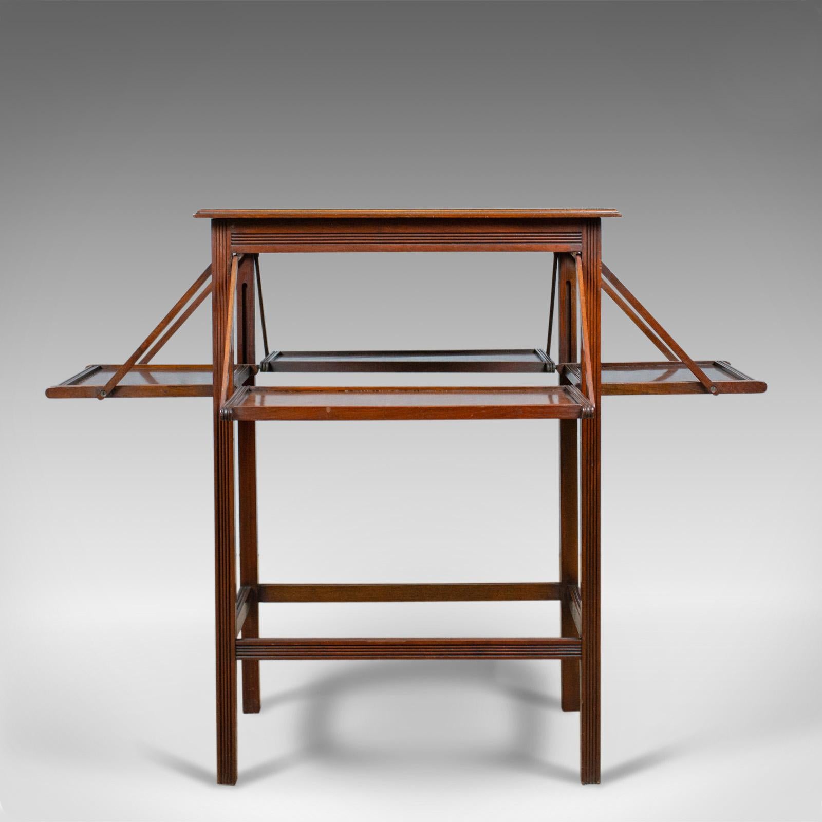Antique Tea Table, English, Edwardian, Walnut, Cake Stand, Folding ...