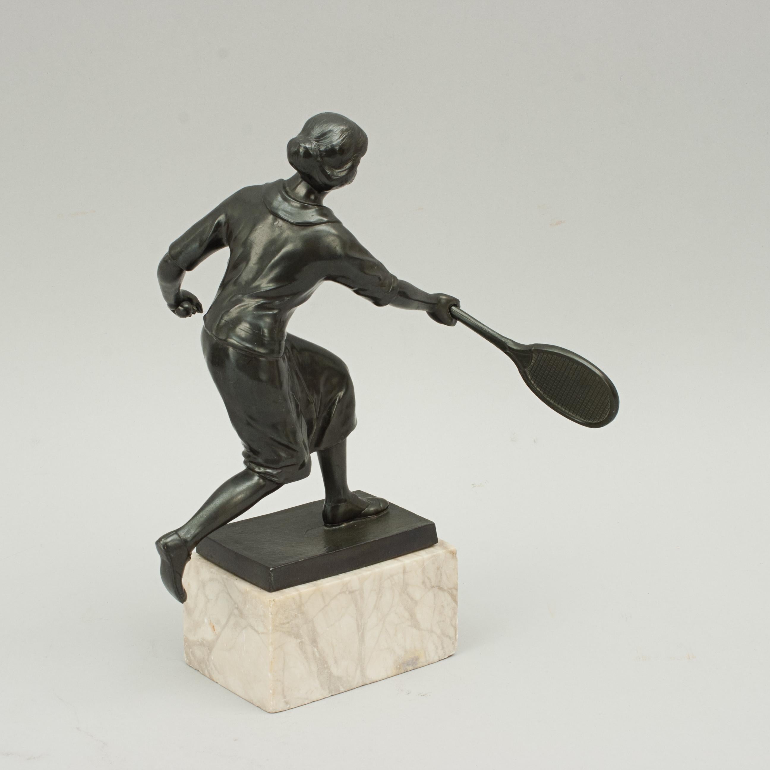 Antique Tennis Figures, Male and Female Tennis Statues For Sale at 1stDibs